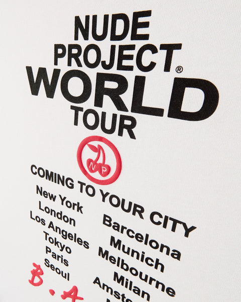 NUDE TOUR TEE WHITE – Nude Project