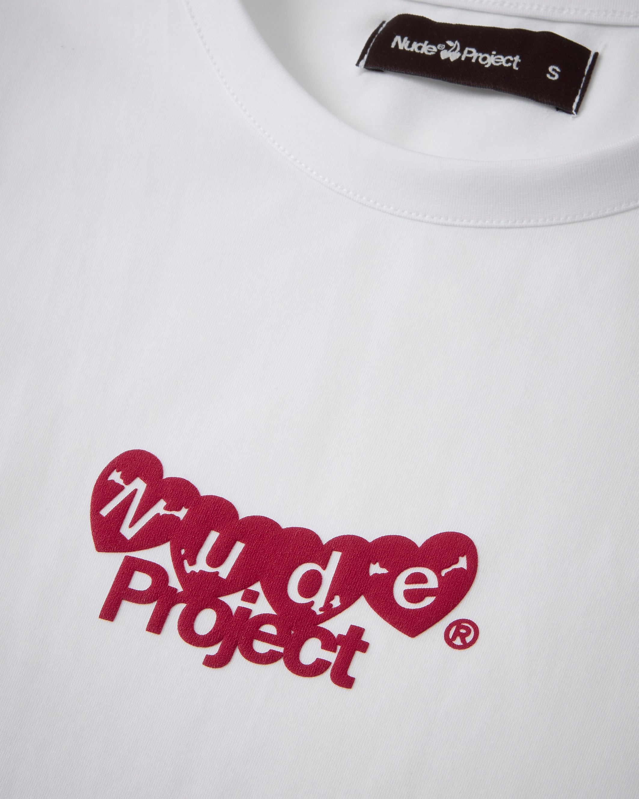 Hearts Tee White – Nude Project